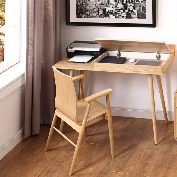 Desk with storage for printer store